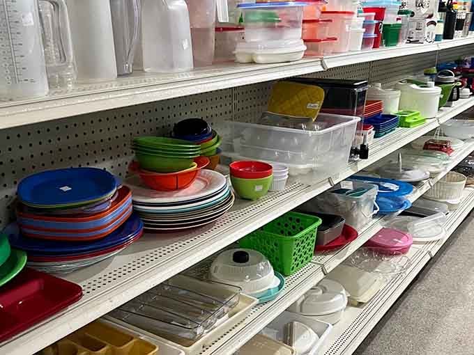 Colorful dishes and kitchenware prove that setting a beautiful table doesn't require breaking the bank first.