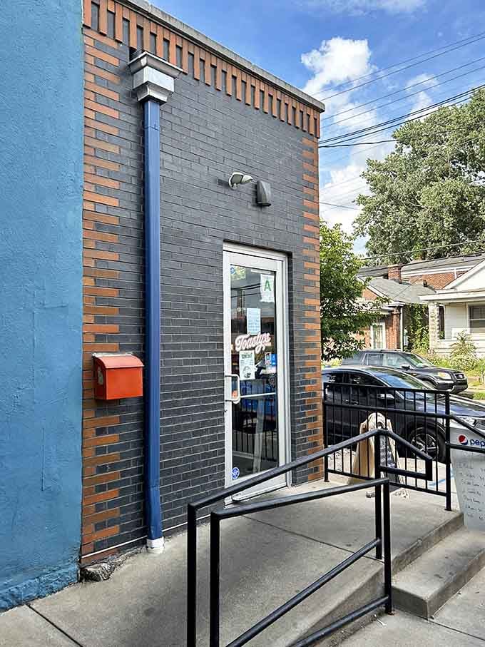The entrance that says "come on in" without needing to shout about it, just honest brick and welcoming vibes.