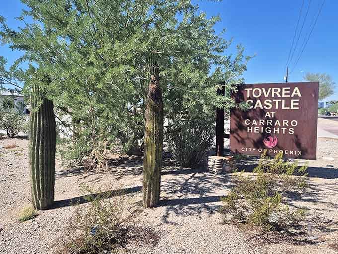 The sign marks your arrival at one of Phoenix's most unexpected treasures hiding in plain sight.