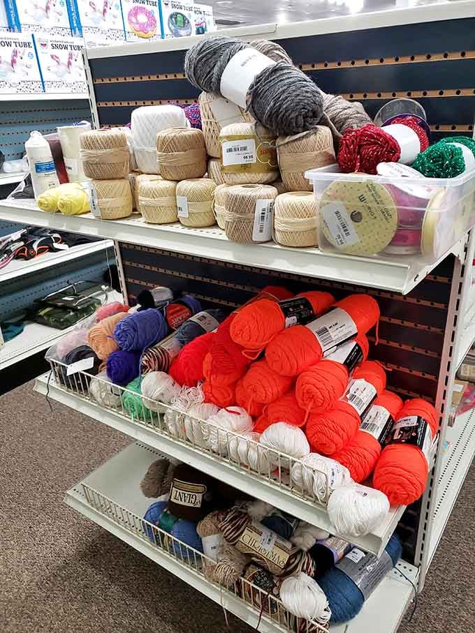 Yarn in every shade under the sun for crafters who know that hobbies shouldn't require taking out a second mortgage.