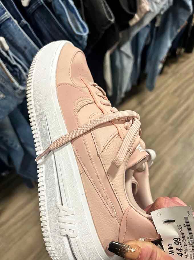 Nike sneakers in millennial pink, because even your shoes deserve to look Instagram-ready on a budget.