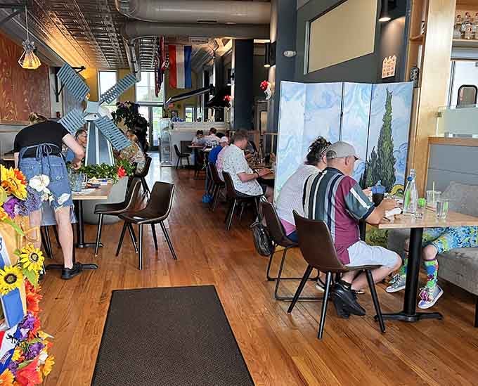 Real diners enjoying real food in a space that feels both special and wonderfully unpretentious.