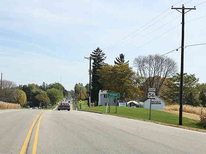 Highway 56 leads you to Viroqua, where the journey through rolling hills is half the fun.