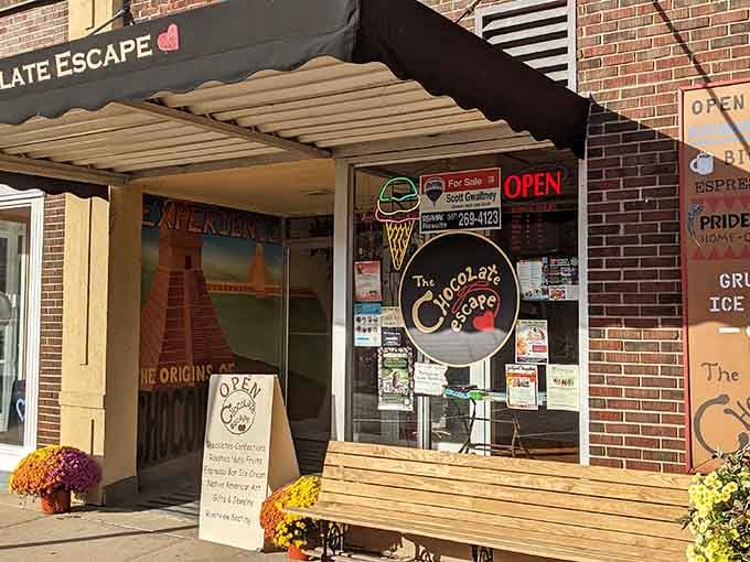 The Chocolate Escape tempts passersby with sweet treats that make diets seem like tomorrow's problem.