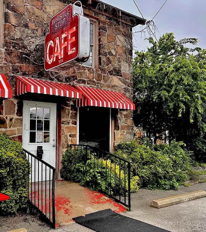 The entrance beckons with that classic small-town charm that makes you feel welcome before you even step inside.