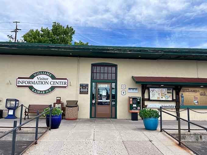 The Visitor Center stands ready with maps, advice, and locals who actually want to help you enjoy their town.