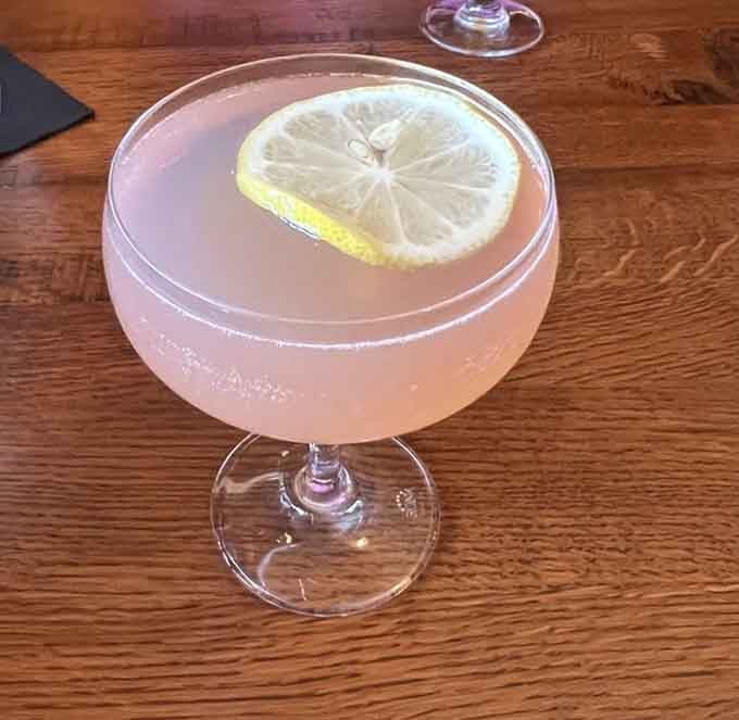 A perfectly crafted cocktail with a lemon wheel catches the light, promising refreshment with every sip you take.