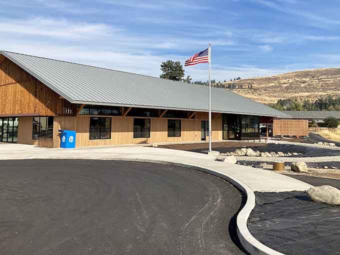 The public library keeps the community connected, proving small towns still value the classics.