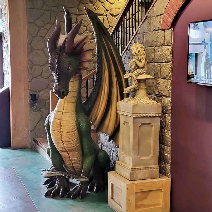 Dragons and gargoyles stand guard throughout the realms, reminding you this isn't your average Wisconsin attraction.