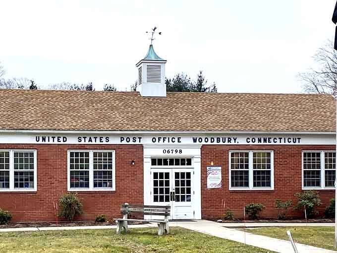 The classic post office building proves that even everyday structures get the historic treatment in this charming town.