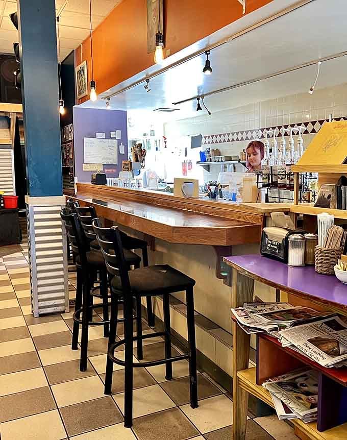 Counter seating puts you front row for all the kitchen action and aromatic magic happening behind the scenes.