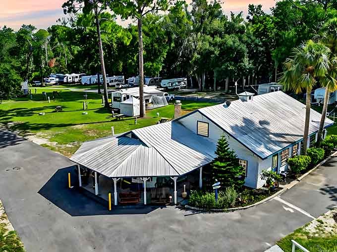 Eleanor Oaks RV Park proves that camping can include palm trees and proximity to some serious fishing.