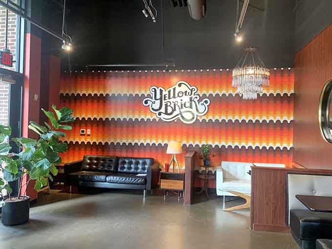 The lounge area says "stay awhile," and honestly, with food this good, you'll want to take that invitation.