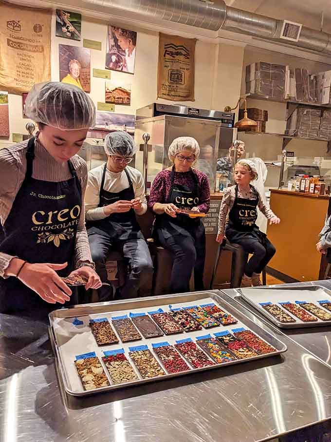 Hands-on chocolate-making workshops turn curious visitors into confident confectioners for an afternoon of fun.