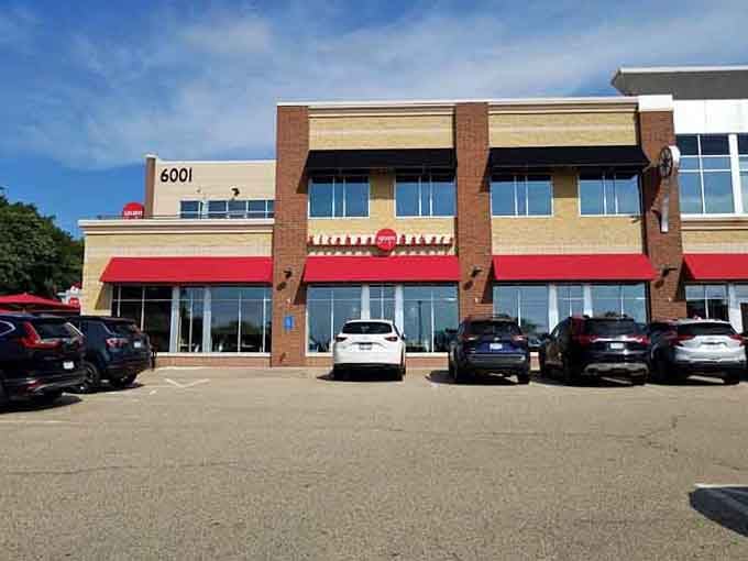 Plenty of parking means you can focus on the important decision: soup or sandwich or both?