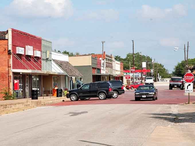 Main Street stretches quiet and unhurried, where stop signs are suggestions and everyone waves at passing trucks.