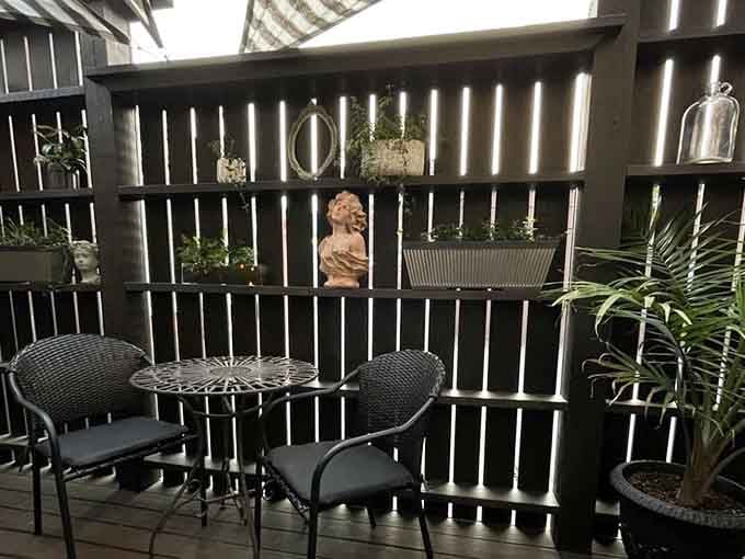 Outdoor seating offers a completely different vibe when you need fresh air between rounds of excellent cocktails.