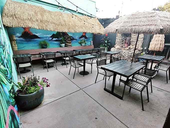 The patio where you can pretend you're beachside while technically still being a mile above sea level.