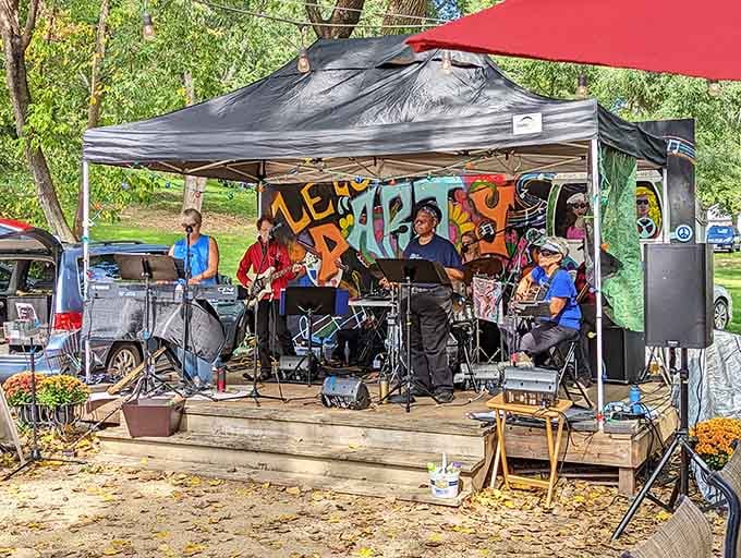 Live music in the park, where the entertainment doesn't require a streaming subscription or Wi-Fi password.