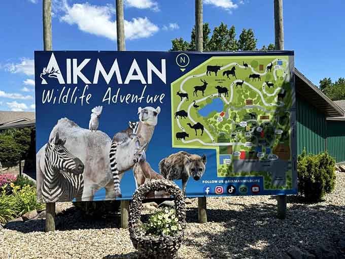 The welcome sign promises adventure, and unlike most promises, this one actually delivers spectacularly.