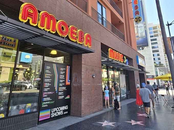 The welcoming storefront on Hollywood Boulevard, where music lovers have been making pilgrimages for decades of discovery.