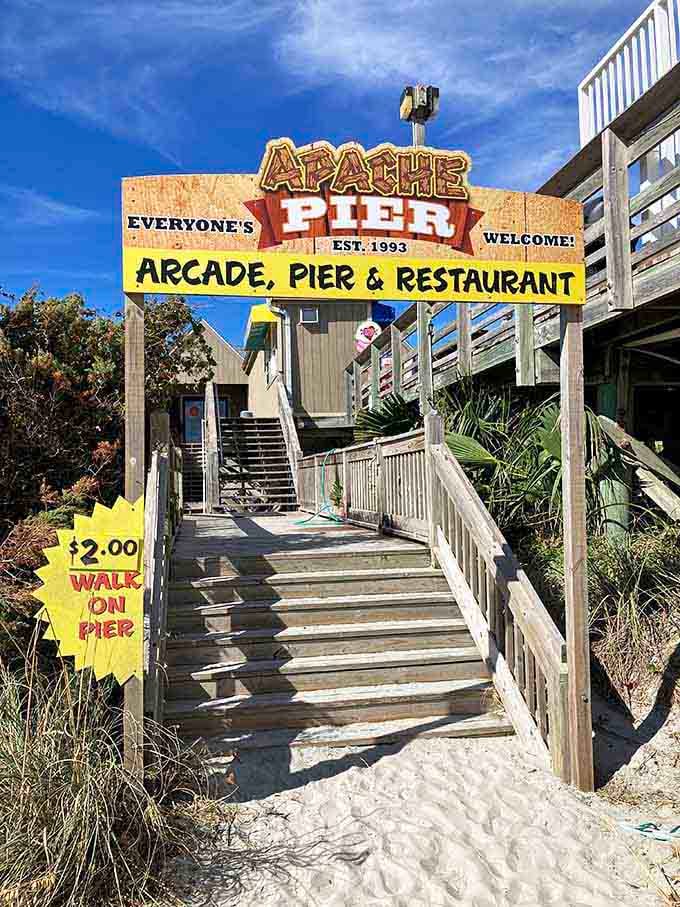 Every adventure starts with a single step, and this cheerful entrance makes that first step pretty darn easy.