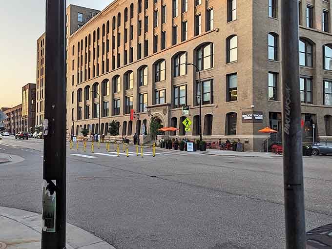 A North Loop corner where a historic building houses modern culinary excellence worth crossing state lines to experience.