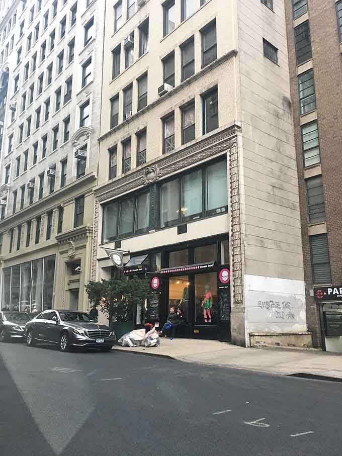 The unassuming exterior hides a fashion wonderland inside, like Clark Kent hiding Superman under that boring suit.