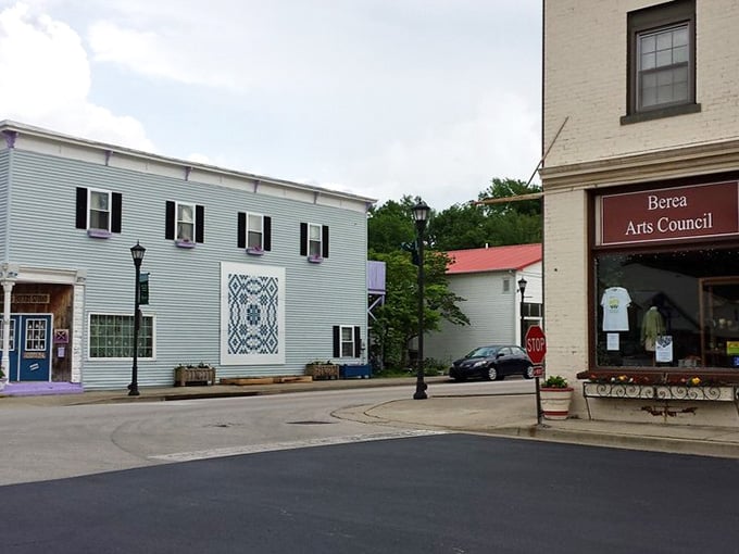 Berea's downtown streets curve gently past the Arts Council, inviting you to slow down and explore every corner.