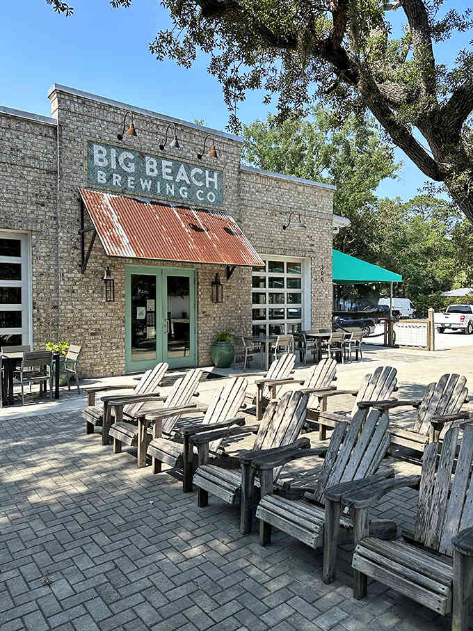 Adirondack chairs facing the brewery mean your beach day can seamlessly transition into your beer day perfectly.