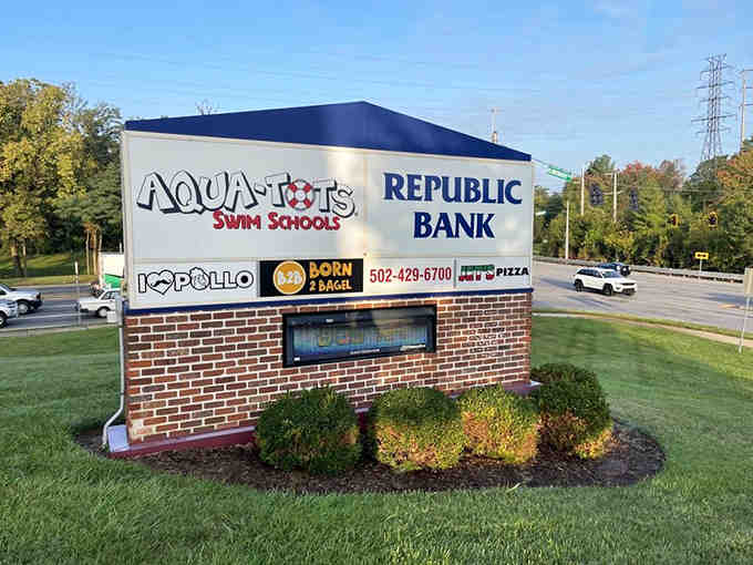 When your bagel shop makes it onto the shopping center sign, you know you've officially arrived.