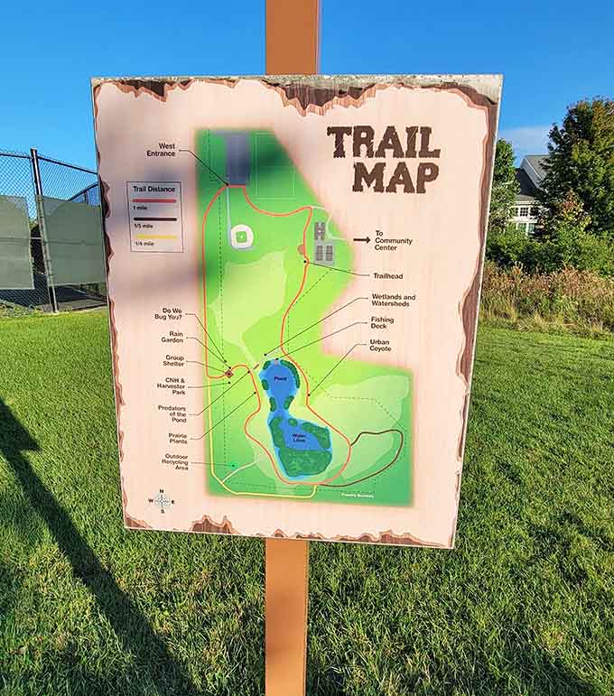 The trail map promises adventure around every corner, assuming you can convince your kids to actually walk somewhere.