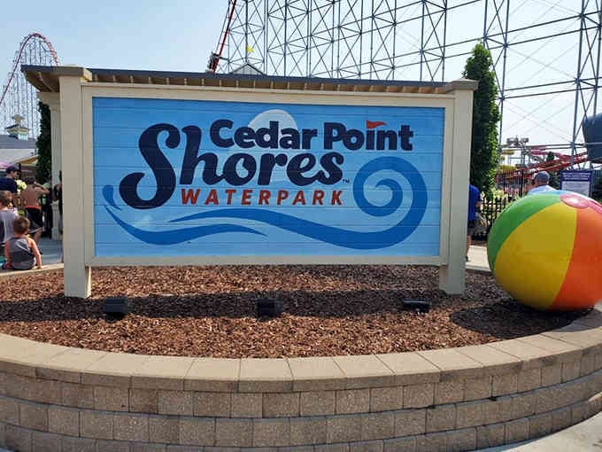 The sign that signals you've arrived at Ohio's answer to staying cool without moving to Florida.