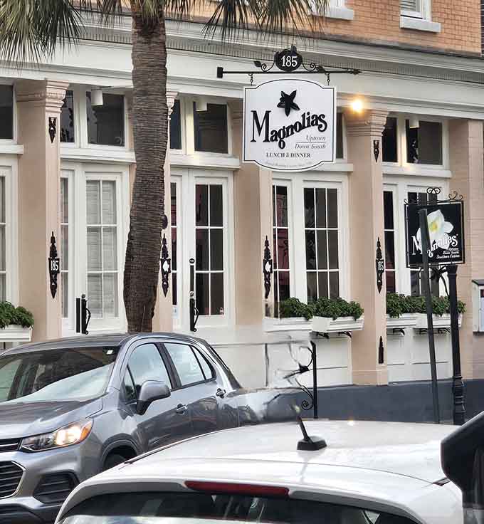 Magnolias restaurant occupies historic downtown real estate, serving Lowcountry cuisine in an elegant Southern setting.