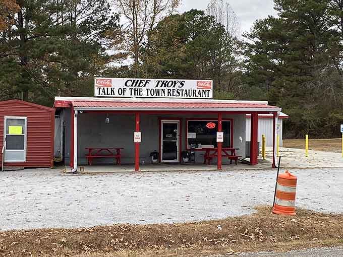 The storefront sits right on Highway 195, impossible to miss and even harder to drive past without stopping.