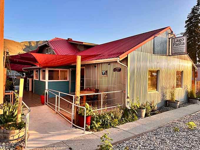 Lago Pasta's quirky corrugated exterior hides Italian comfort food that makes you forget you're thousands of miles from Rome.