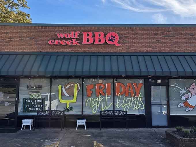 Wolf Creek BBQ promises Friday night lights and slow-smoked meats that make vegetarianism seem like a distant concept.