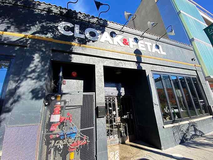 The sleek exterior on a Little Italy street corner hints at the visual feast waiting inside for curious diners.