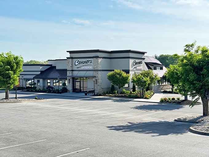 Ample parking and a building that looks this inviting means your evening's off to a great start.