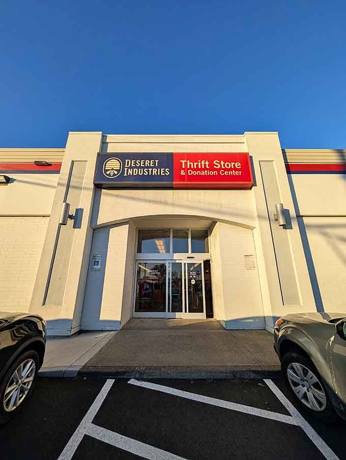 The welcoming entrance invites you into a world where yesterday's donations become today's perfect finds.