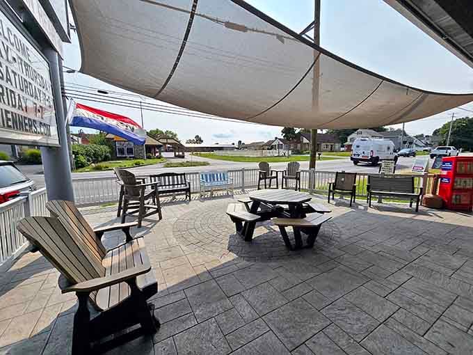 Outdoor seating for those days when you need fresh air with your comfort food, Pennsylvania style at its finest.