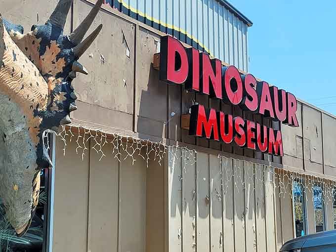 The bold red signage outside promises exactly what's inside: dinosaurs, wonder, and memories your kids won't stop mentioning.