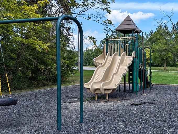 The playground where kids can burn off energy while parents enjoy a few precious moments of relative peace.