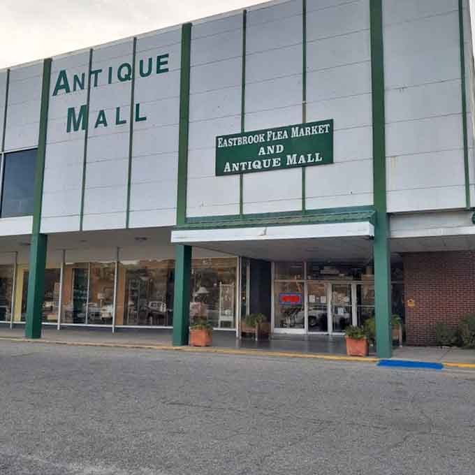 The front entrance to Montgomery's treasure trove, where parking spots fill up fast for very good reasons.