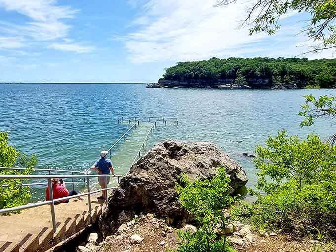 When the water's this inviting and the stairs lead right down to paradise, resistance becomes completely and utterly futile.