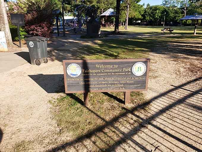 A welcoming sign greets visitors to this beloved community hub where memories are made and friendships flourish daily.