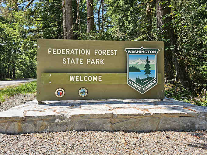 The entrance promises exactly what it delivers: a genuine state park experience minus the crowds and chaos.