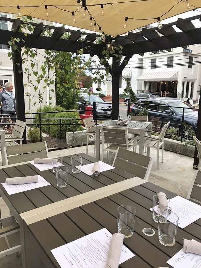 Patio dining where you can watch Marshall's main street while enjoying food that rivals any big city.