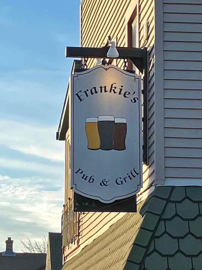 The sign outside promises good times inside, and those burgers definitely deliver on that cheerful pledge daily.