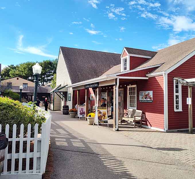 The charming village setting makes you feel like you've stepped into a postcard that sells incredible fudge.